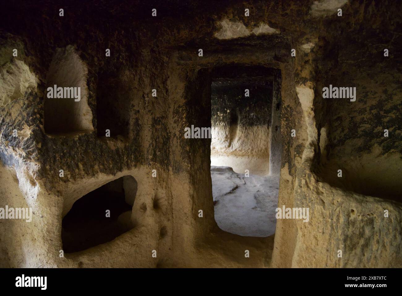The interior view of Zelve Monastery. Cappadocia, Turkey Stock Photo ...