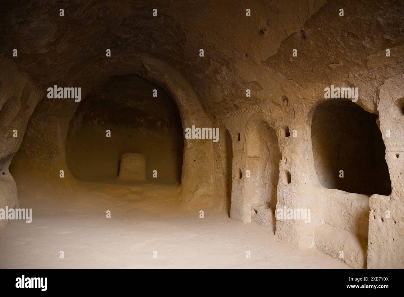 The interior view of Zelve Monastery. Cappadocia, Turkey Stock Photo ...
