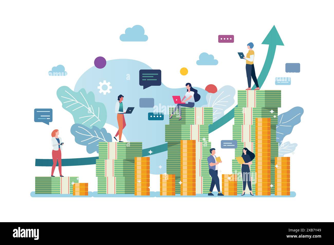 Mountain of money cartoon hi-res stock photography and images - Alamy