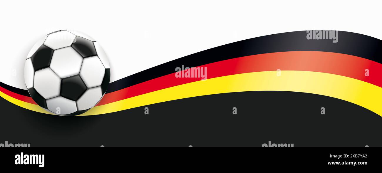 Classic Football German Flag Wave Header A classic football with a ...