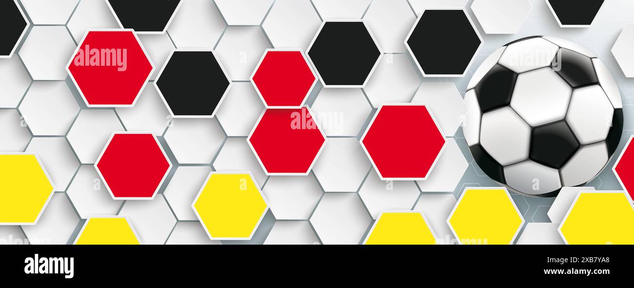 Football German Hexagon Structure Left Grey Edge Header Hexagon ...