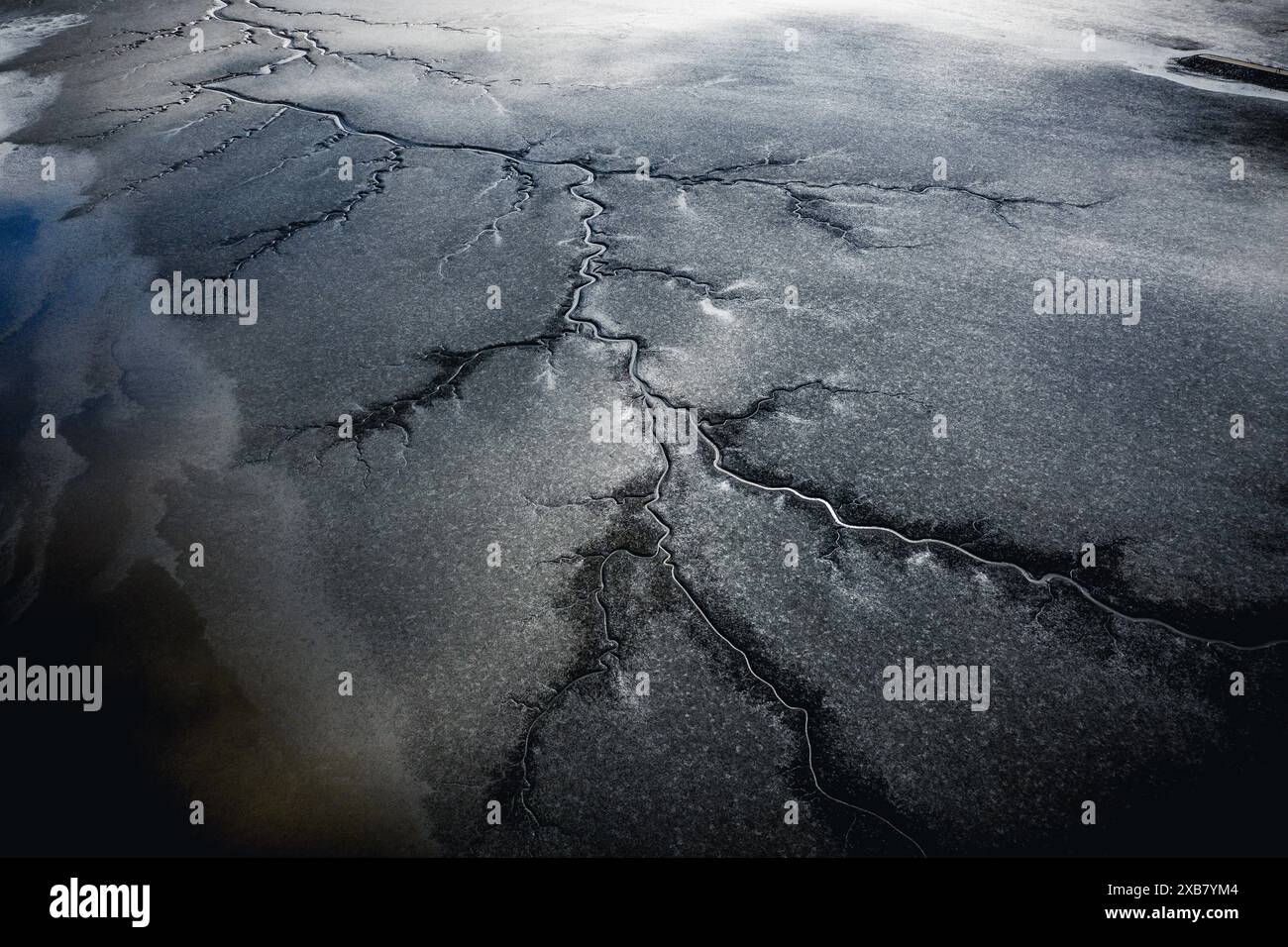 Overhead perspective of a river delta from above Stock Photo - Alamy