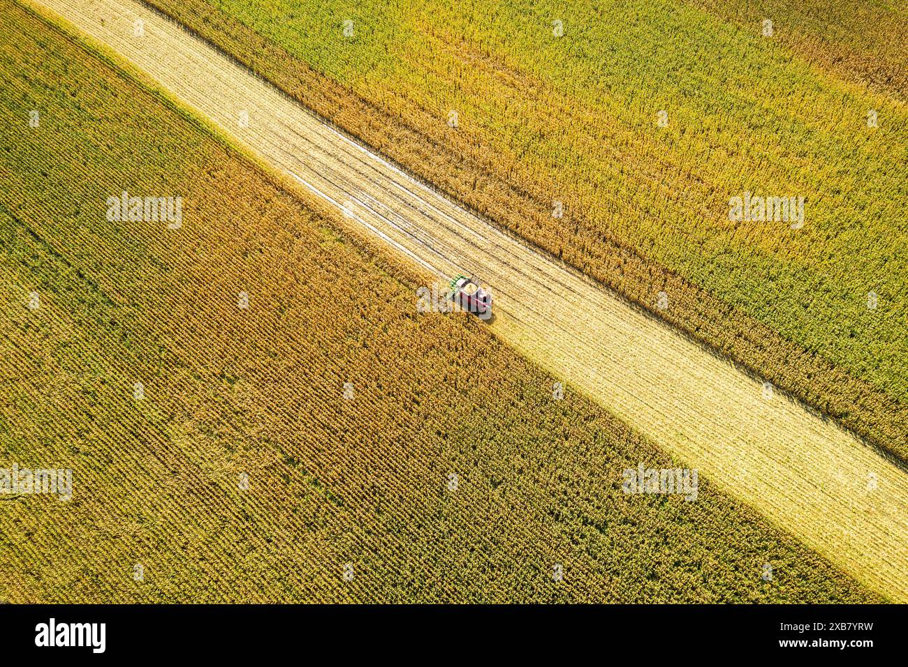 Aerial farmer plowing field in hi-res stock photography and images - Alamy