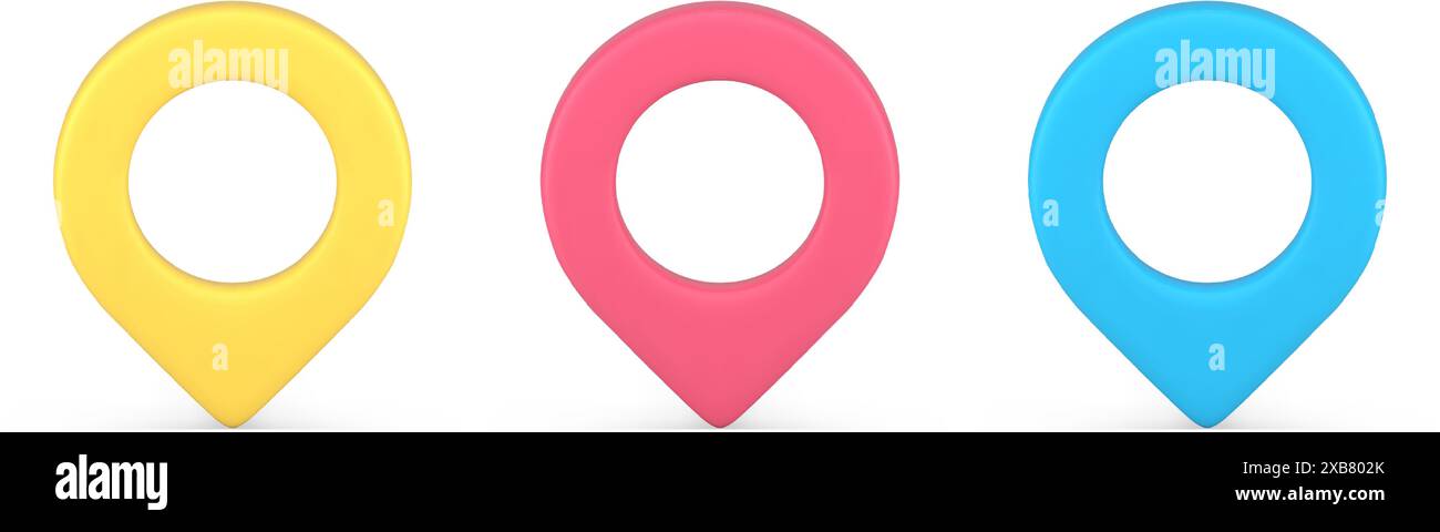 Map pin pointer destination direction global navigation marker world travel location 3d icon set ...