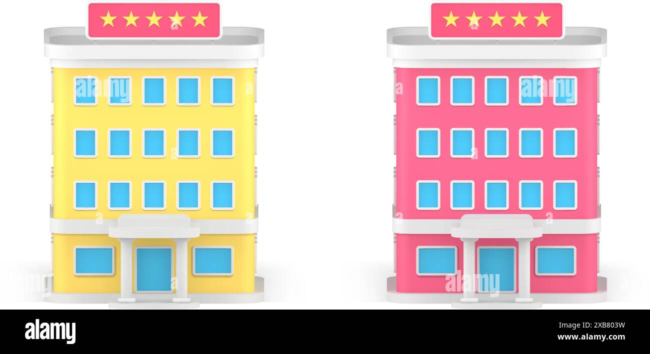 Hotel resort commercial building five stars luxury apartment exterior ...