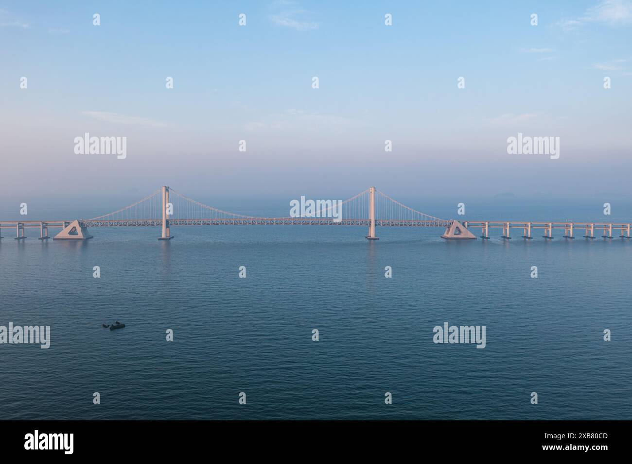 An aerial view of a bridge in Dalian, Liaoning Province, China Stock ...