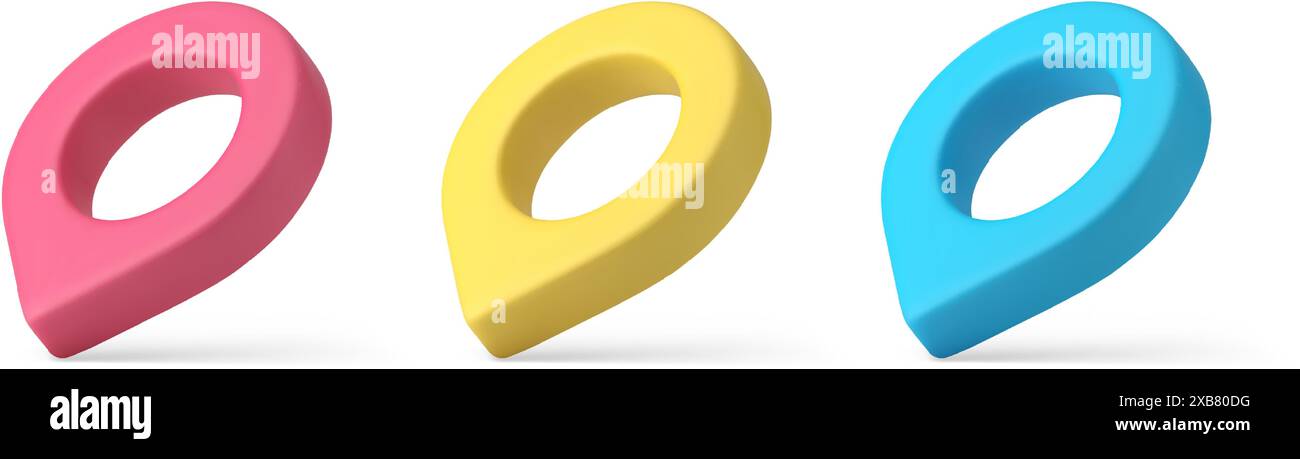 GPS map pin navigation cartography pointer for location destination 3d ...