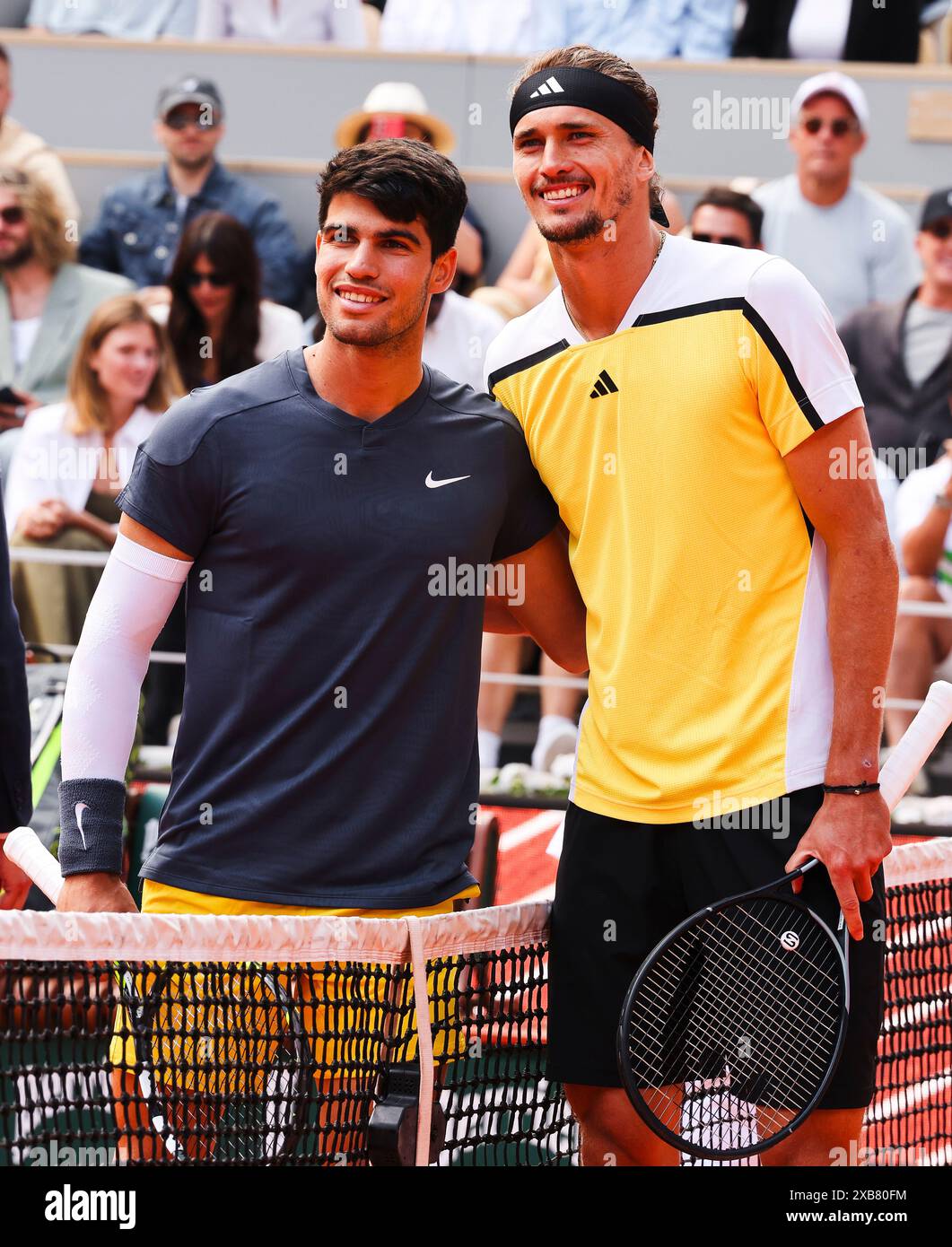 Tennis player Carlos Alcaraz (L) from Spain before the men’s final ...