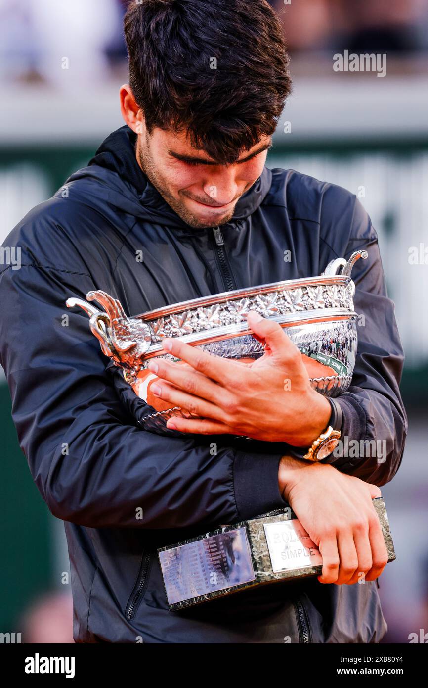 Tennis player Carlos Alcaraz from Spain after the men’s final against ...