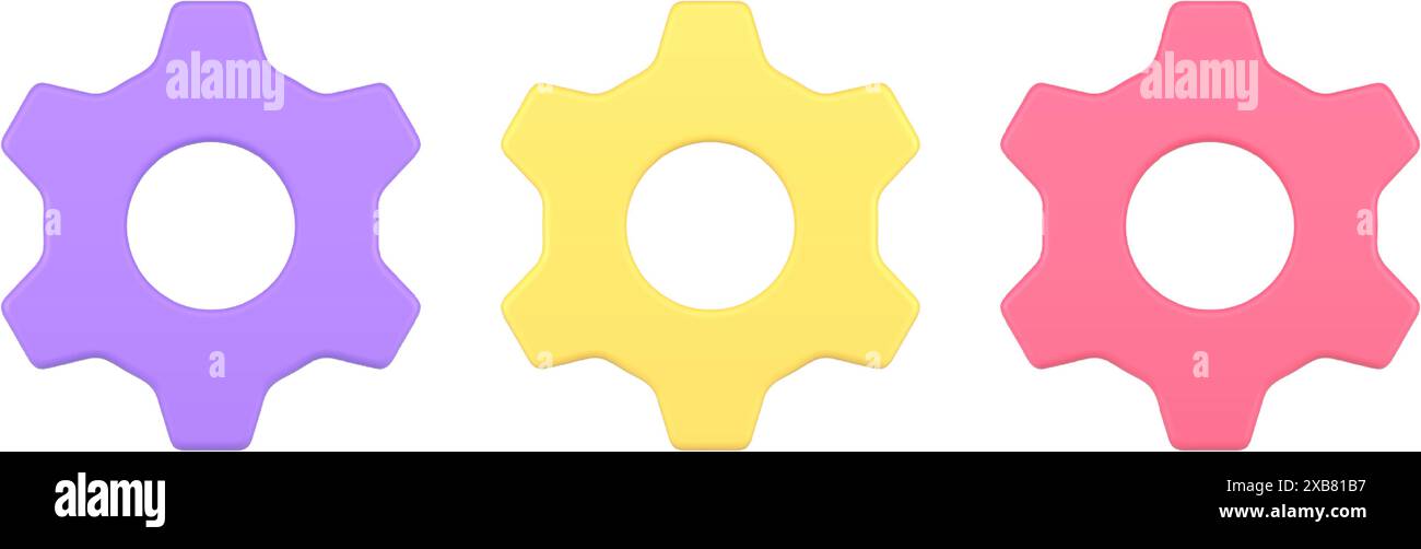 Gear mechanism machine cog development settings engineering process 3d ...