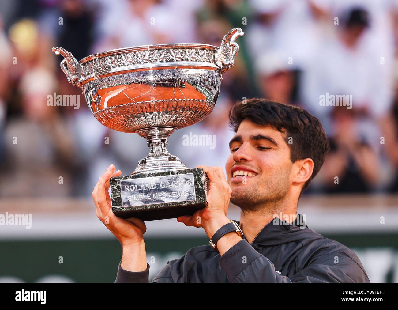 Tennis player Carlos Alcaraz from Spain after the men’s final against ...
