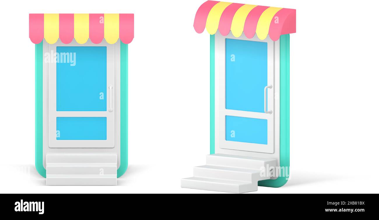 Online shopping awning store smartphone interface internet purchasing ...