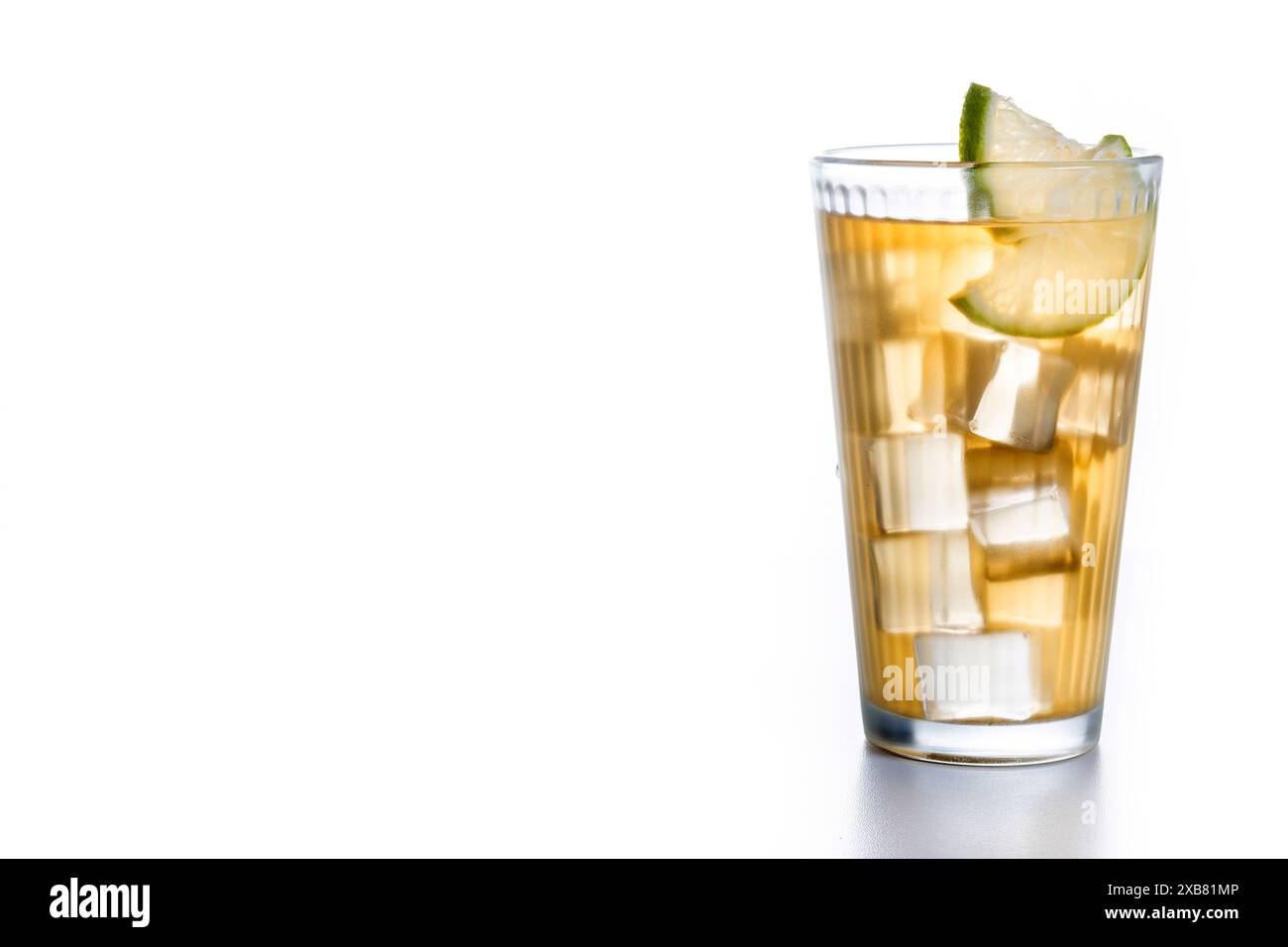 Fresh ginger-ale drink isolated on white background Stock Photo - Alamy