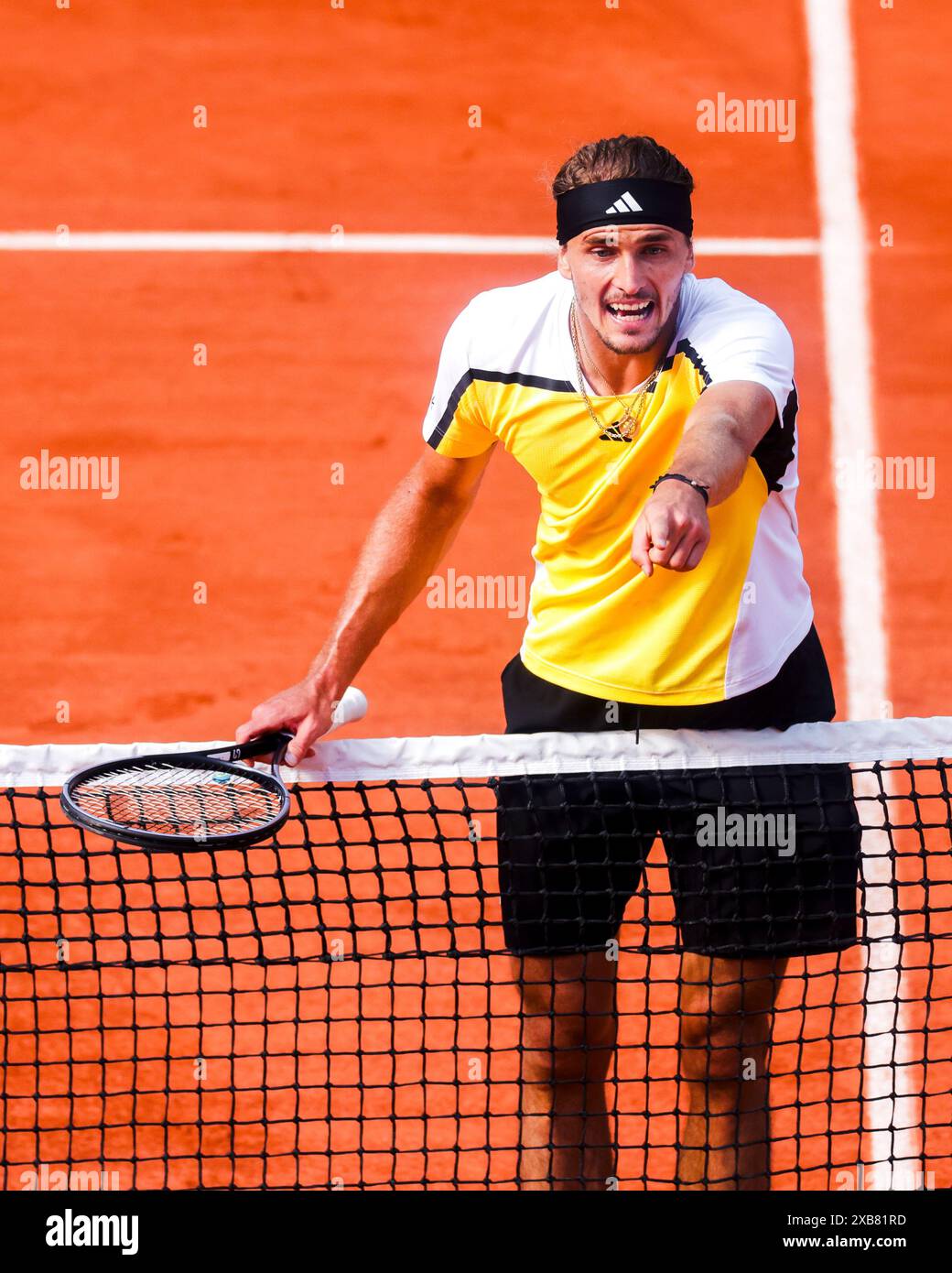 Tennis player Alexander Zverev from Germany is in action during the men ...