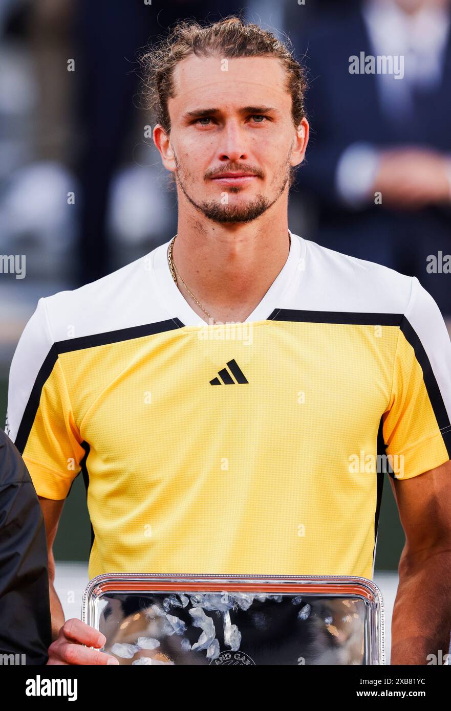 Tennis player Alexander Zverev from Germany is in action during the men ...