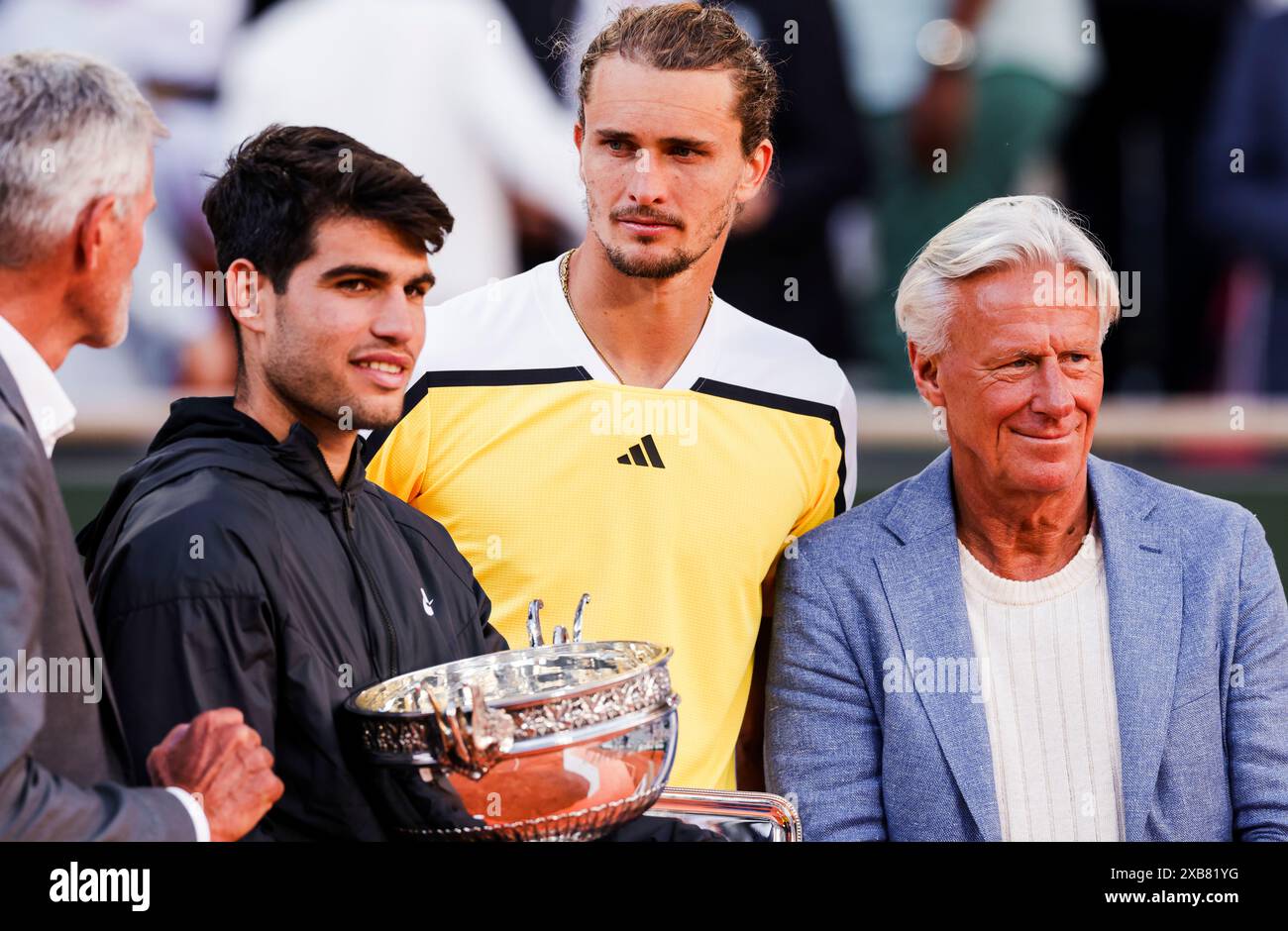 Tennis player Alexander Zverev from Germany, Bjoern Borg and Carlos ...