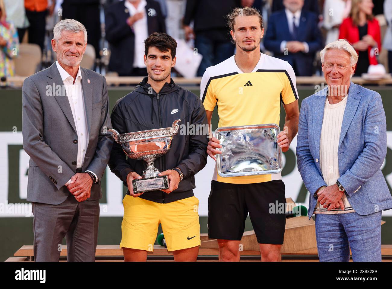Tennis player Alexander Zverev from Germany, Bjoern Borg and Carlos ...