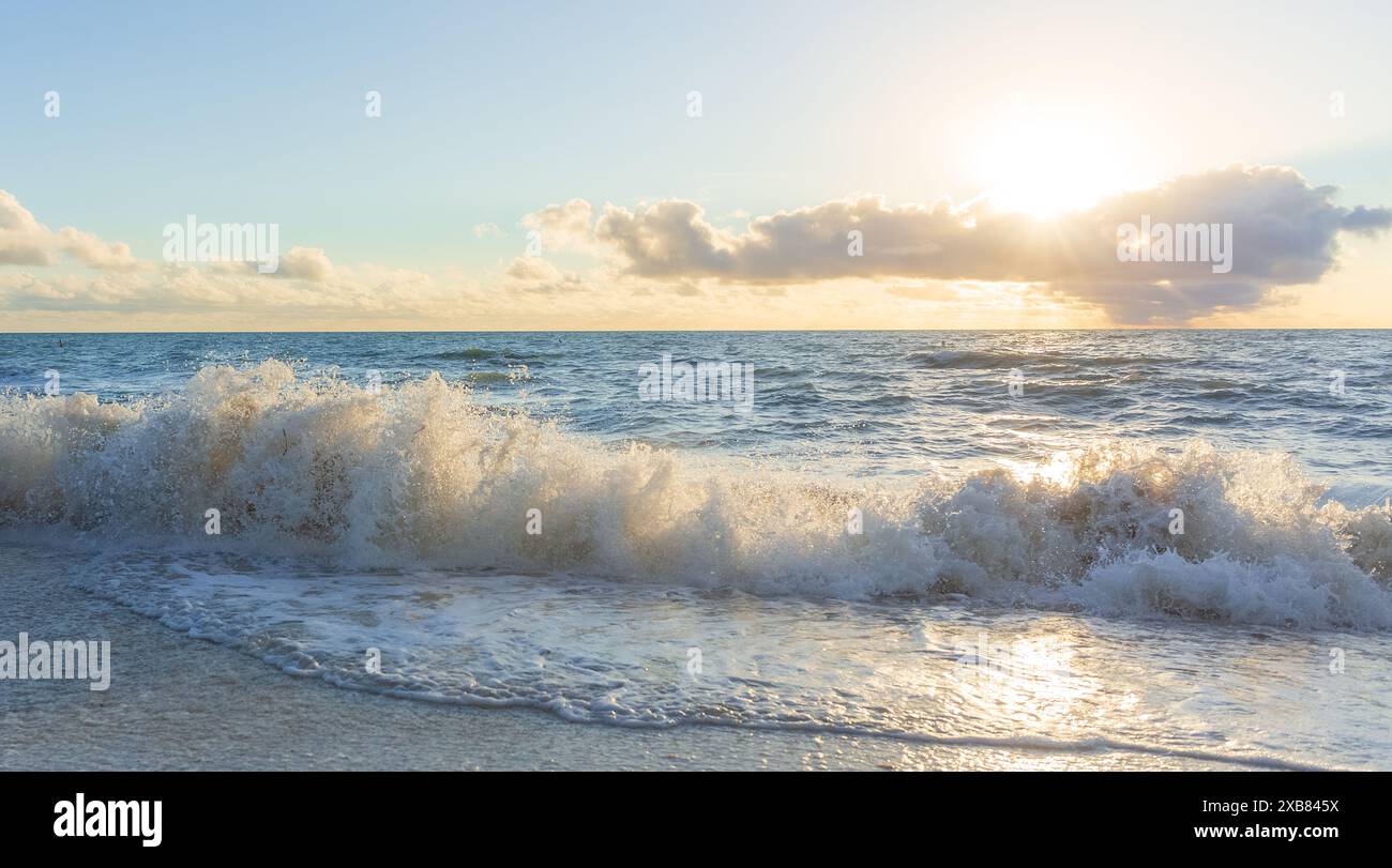 Portrait view waves on beach hi-res stock photography and images - Alamy