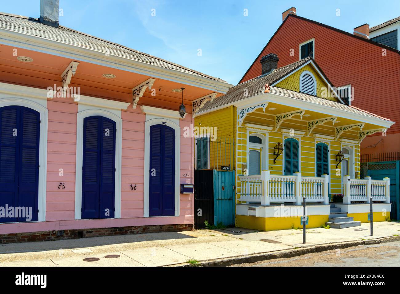 Vernacular type of house, in French Quarter, Rue St, Ann, New Orleans ...