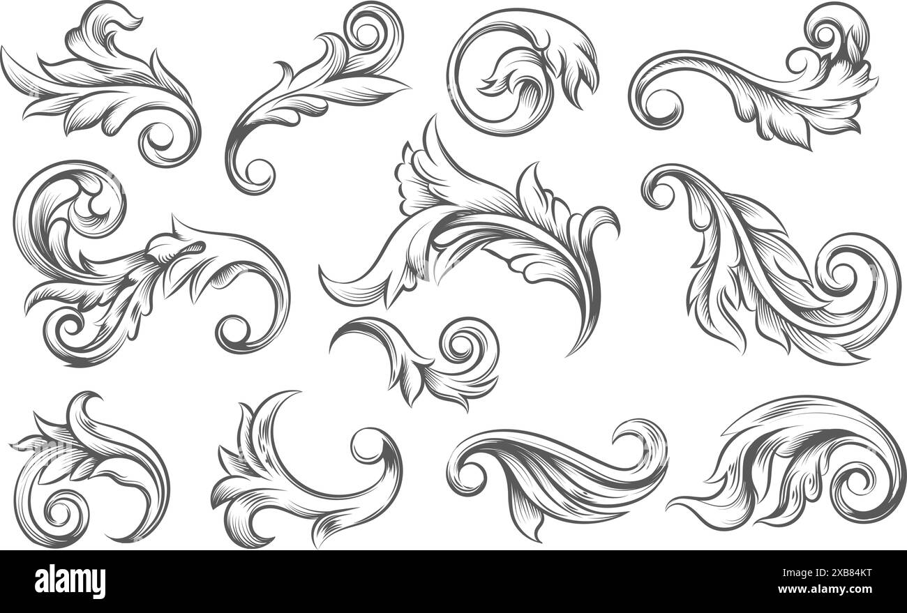 Scrollwork Black and White Stock Photos & Images - Alamy