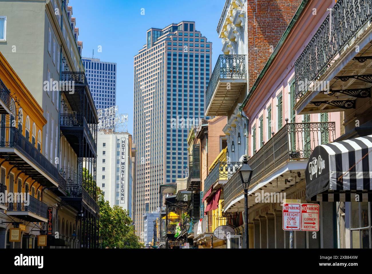 French Quarter, New Orleans, Louisiana State, USA. New Orleans townhouses (older buildings ...