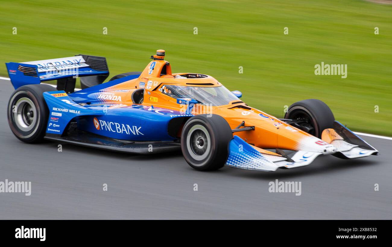 June 09, 2024: IndyCar #9 Scott Dixon drives his Chip Ganassi Racing ...