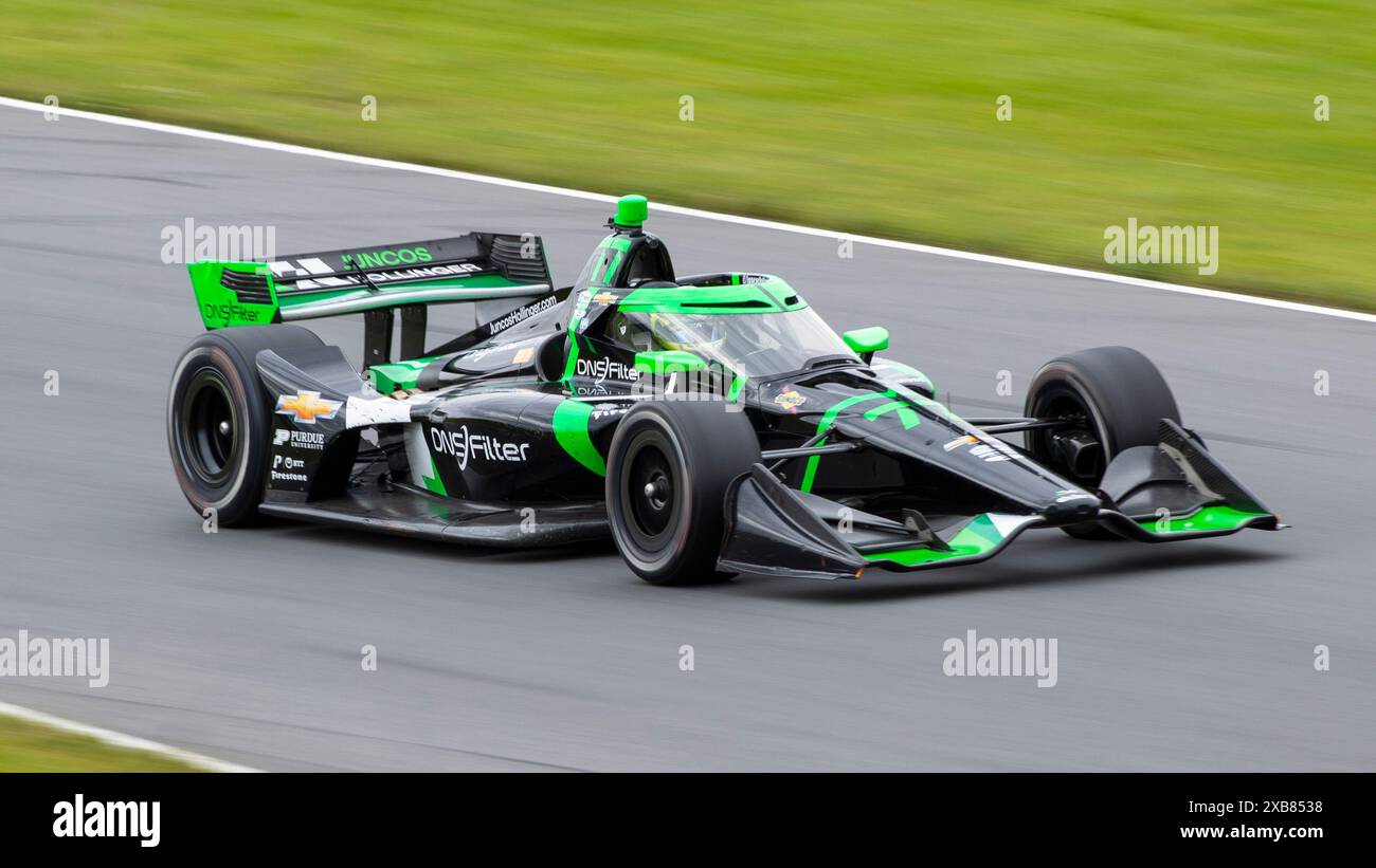 June 09, 2024: IndyCar #11 Marcus Armstrong drives his Chip Ganassi ...