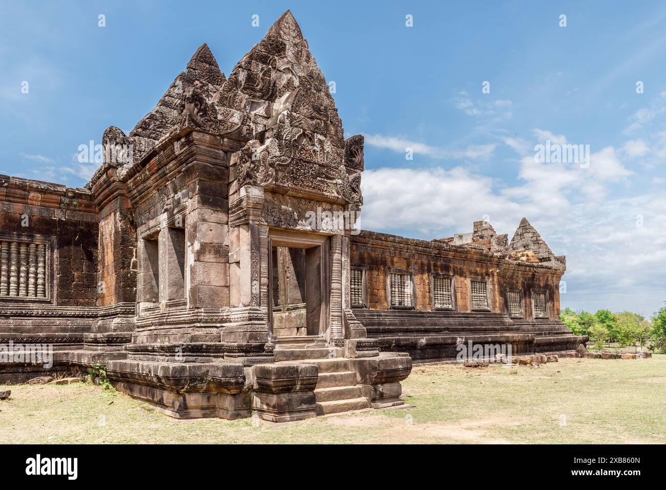 Wat Pho (or Wat Phu) temple ruin UNESCO site, Champasak, Laos Stock ...