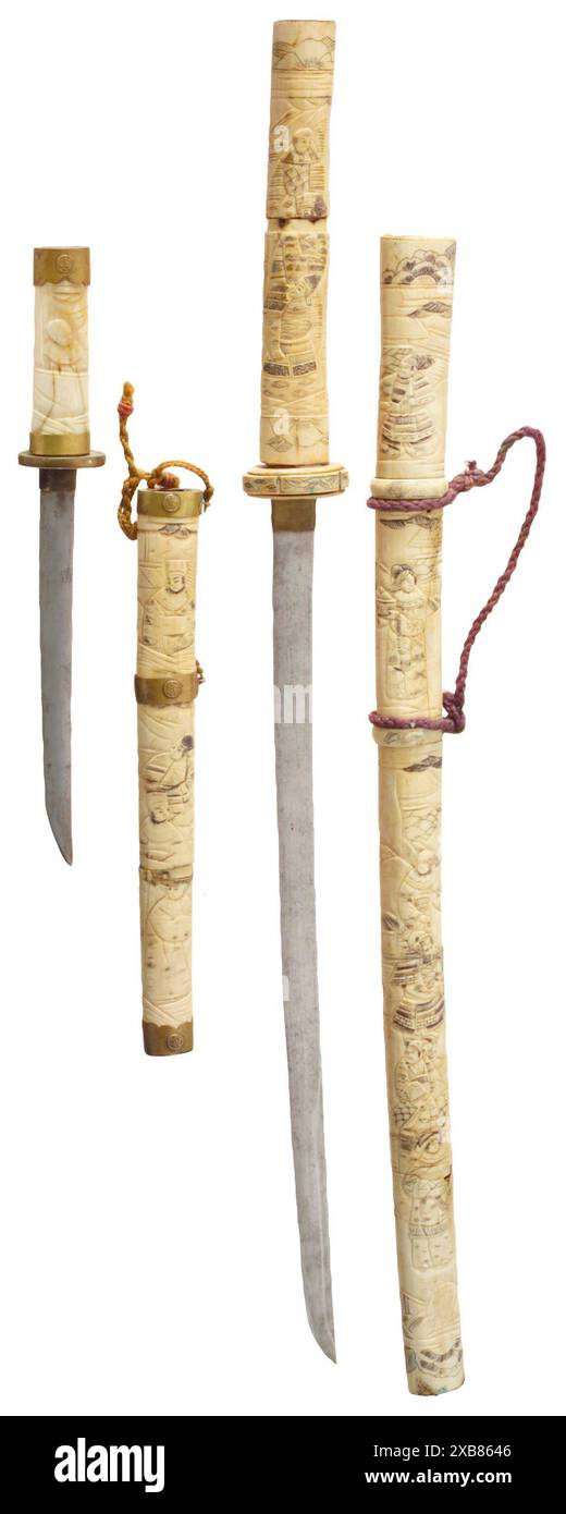 weapons, swords, Asian, Wakizashi, sword, Japan, 19th century, PROPERTY ...