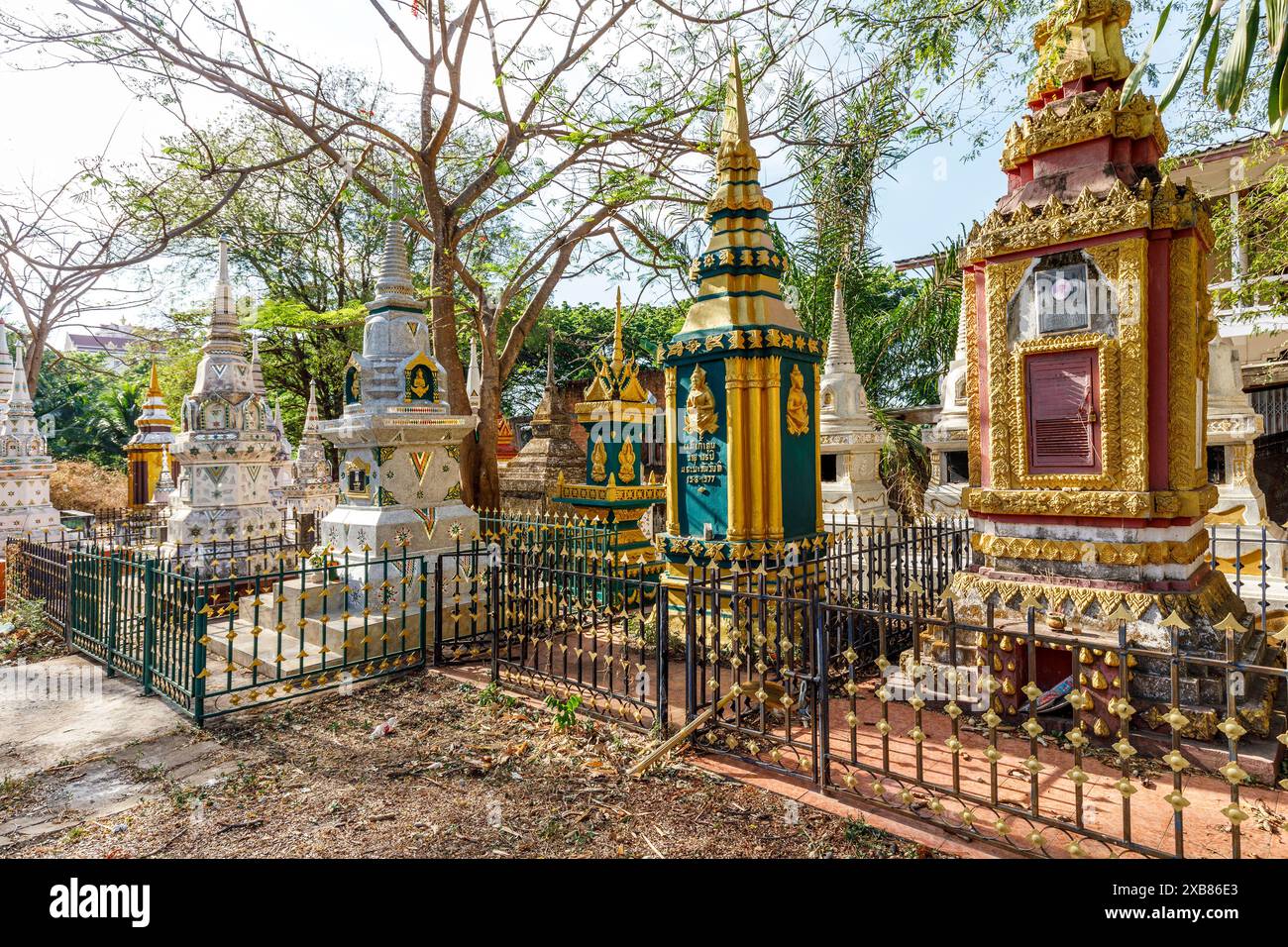 Cemetery, Pakse, Laos Stock Photo - Alamy