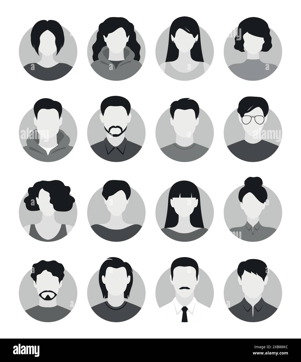 User gender profile icons hi-res stock photography and images - Alamy