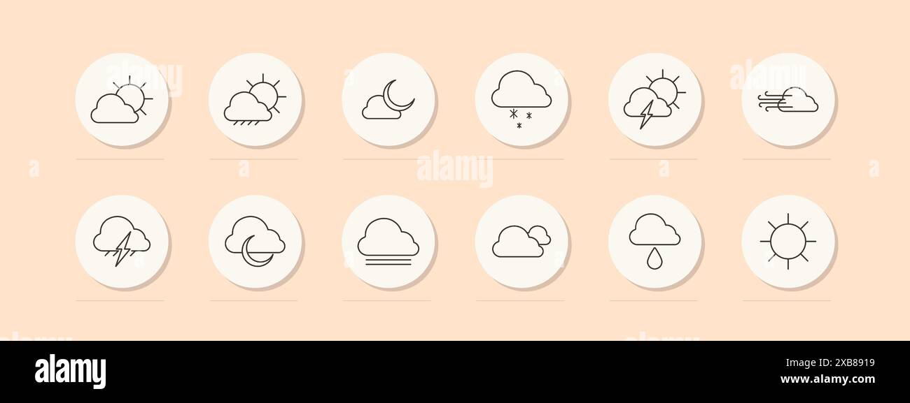 Precipitation and temperature icons hi-res stock photography and images ...