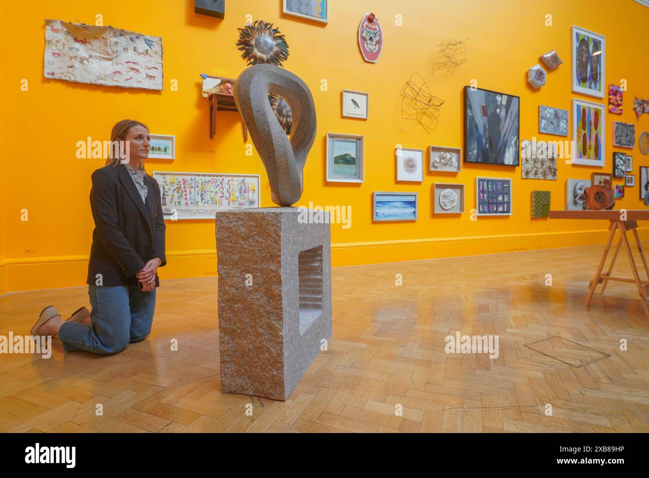 John Maine RA. TWO PART INVENTION , granite.London, UK. 11 June 2024 ...