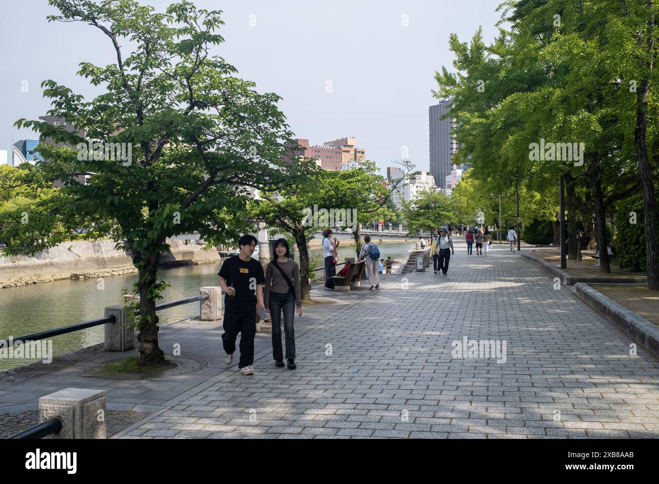 Riverside walk in the Peace Park in Hiroshima Japan Stock Photo - Alamy