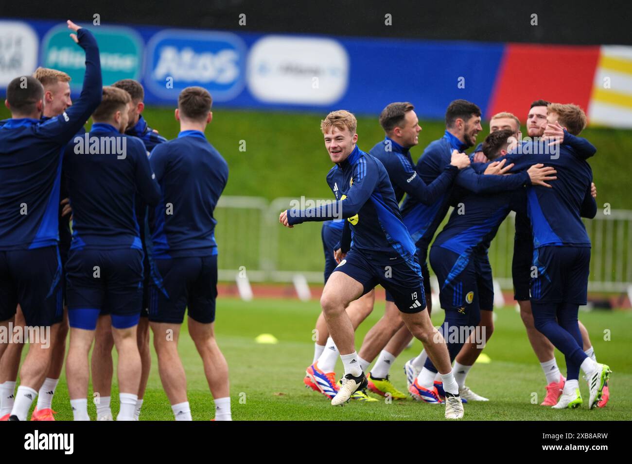 Scotland's Tommy Conway during a training session at Stadion am Groben ...