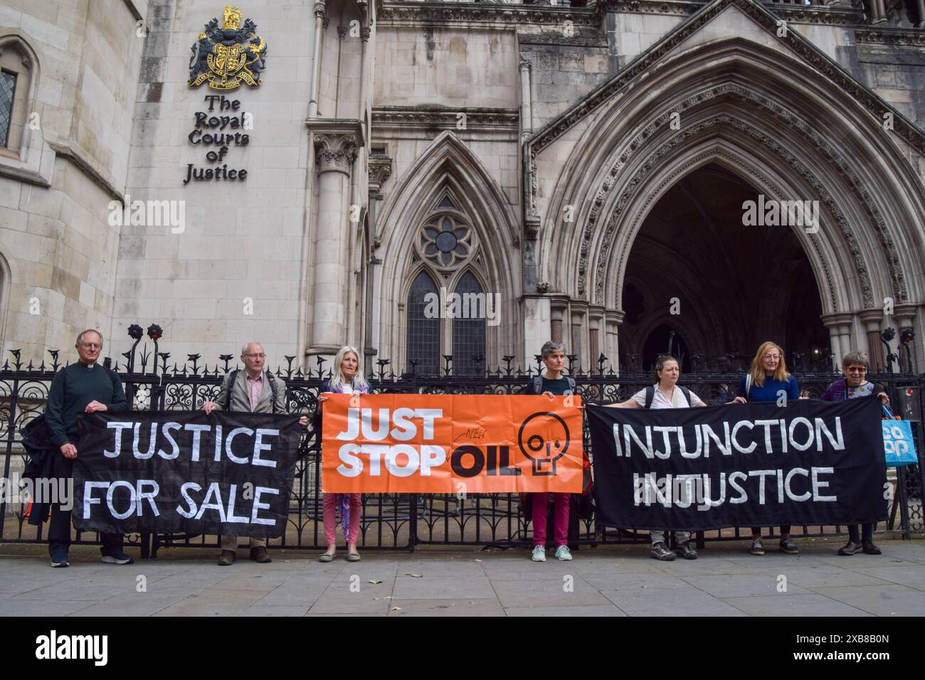London, England, UK. 11th June, 2024. Just Stop Oil activists gather ...