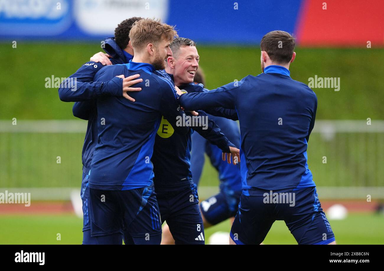 Left to right, Scotland's Che Adams, Stuart Armstrong, Callum McGregor ...