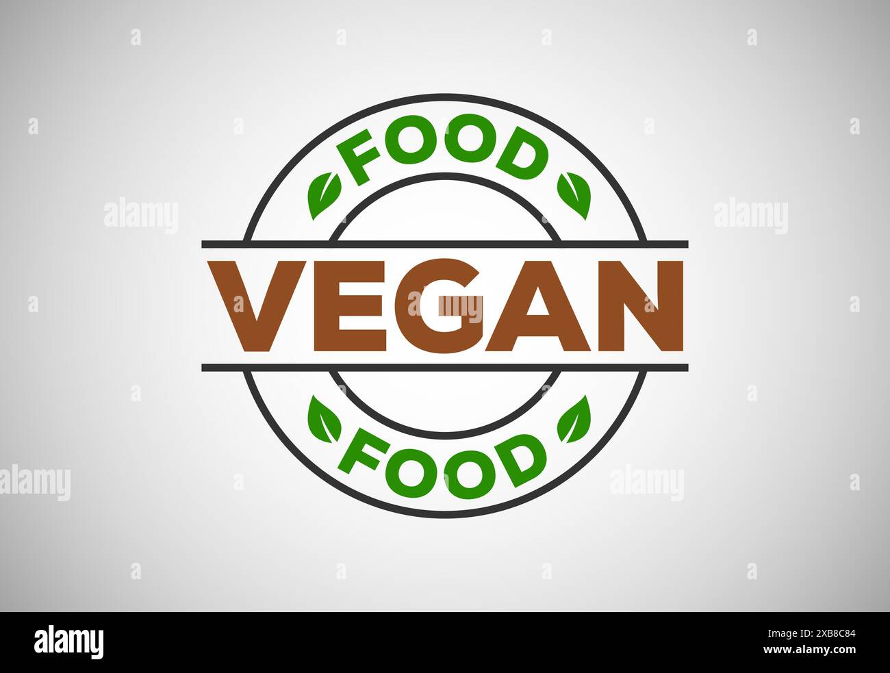 Vegan food logo sign with leaves. Bio, Ecology, Organic Logos and Label ...