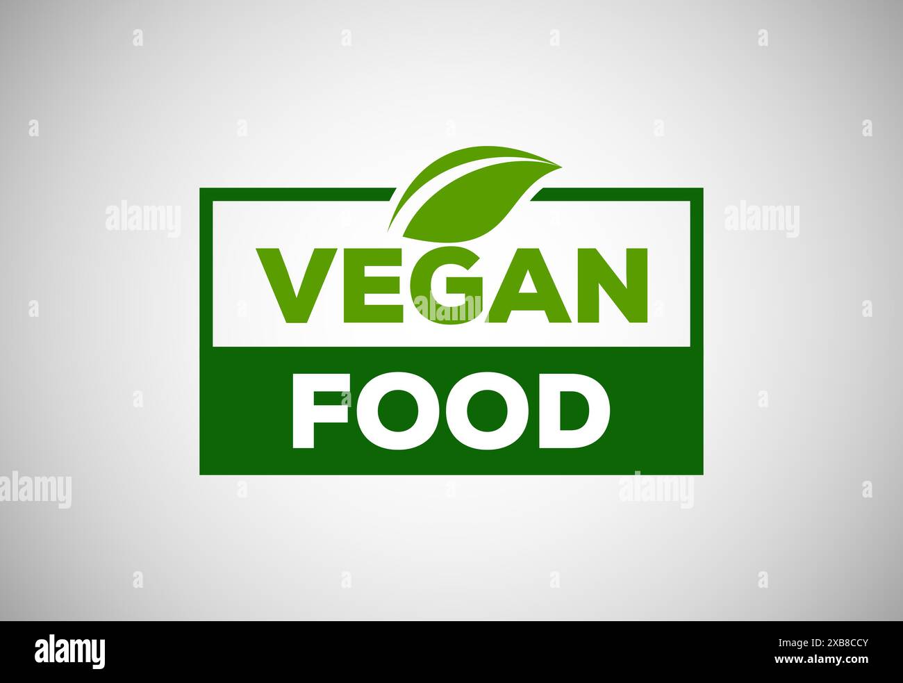 Vegan food logo sign with leaves. Bio, Ecology, Organic Logos and Label ...