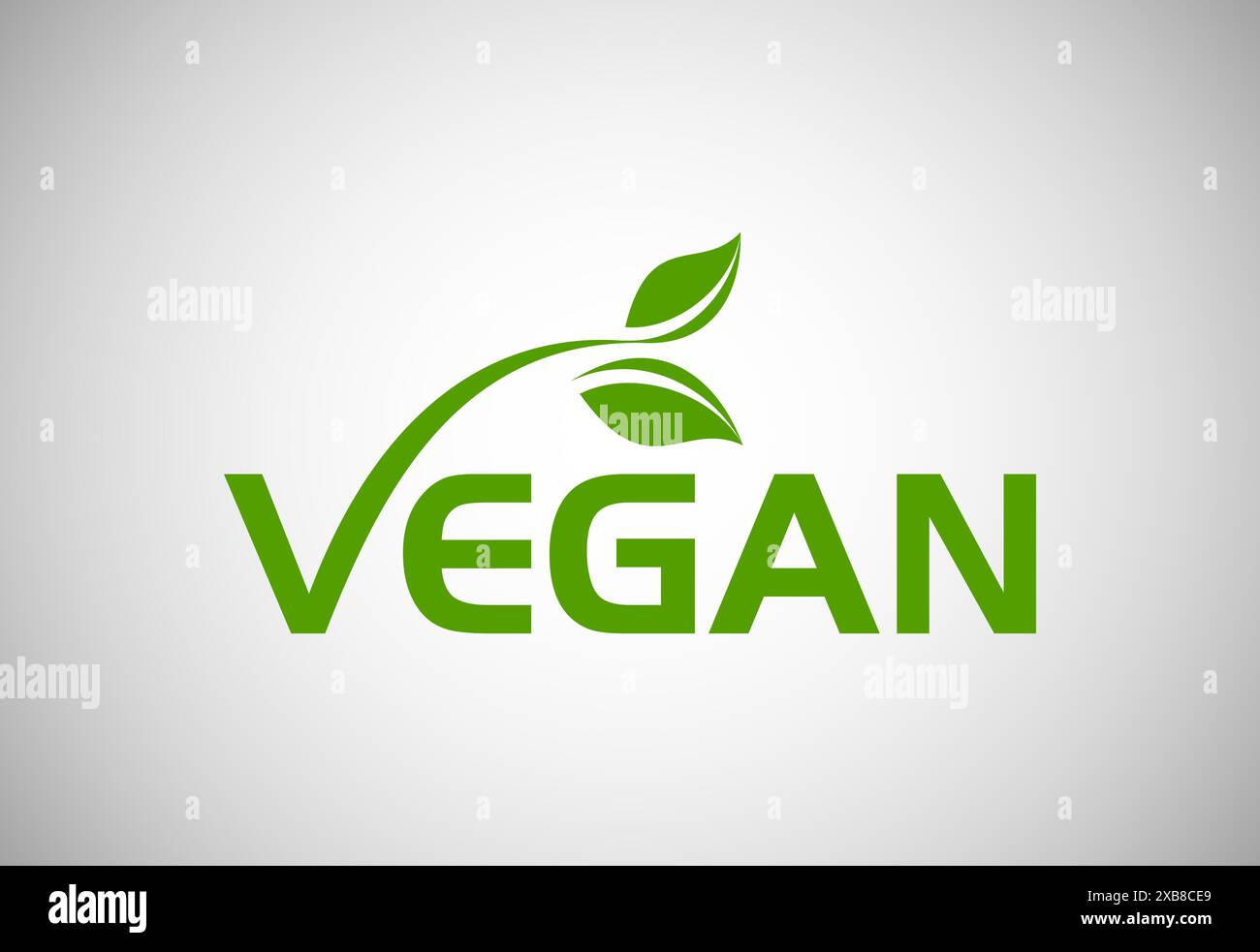 Vegan food logo sign with leaves. Bio, Ecology, Organic Logos and Label ...