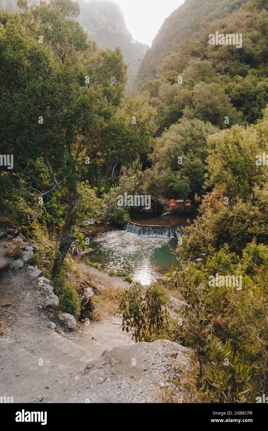 Akchour waterfalls in chefchaouen Morocco Stock Photo - Alamy