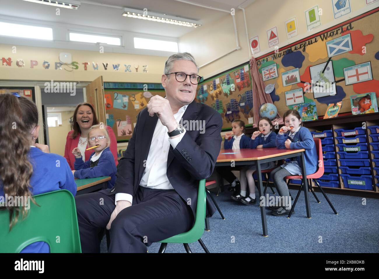 Labour Party leader Sir Keir Starmer during a visit to Whale Hill ...