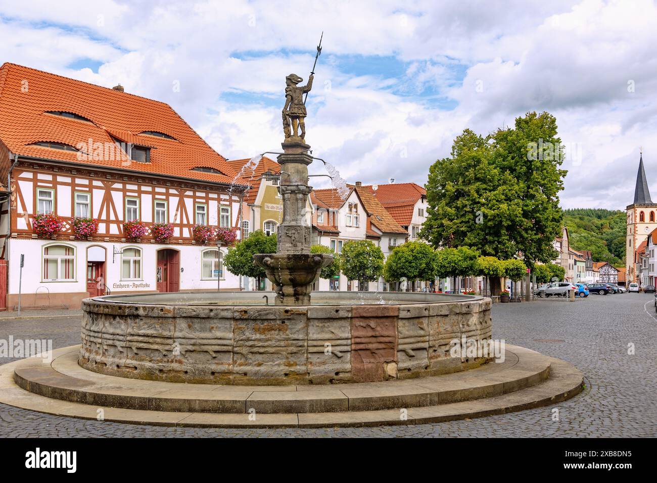 geography / travel, Germany, Thuringia, Vacha, town square, Einhorn ...
