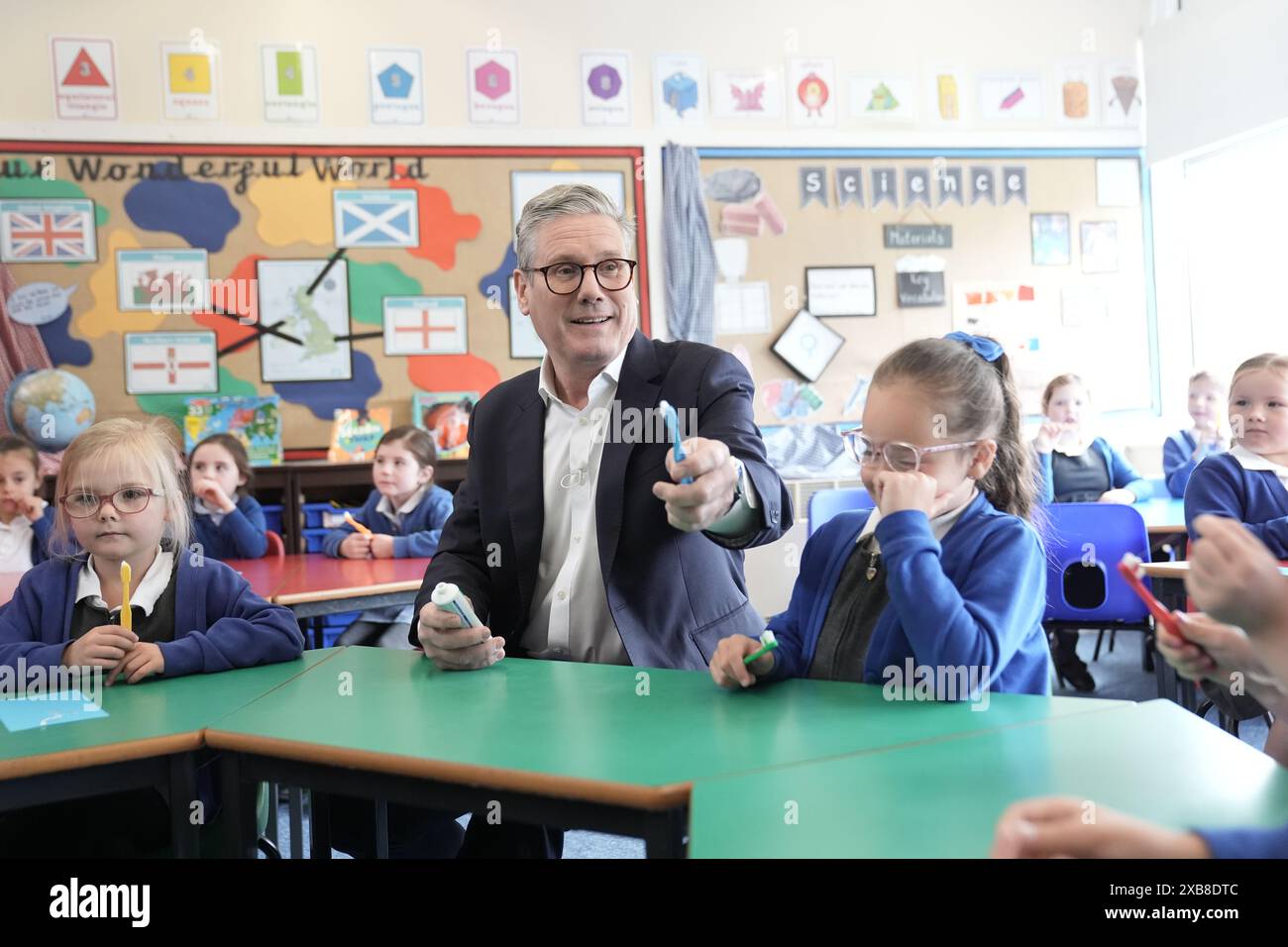 Labour Party leader Sir Keir Starmer during a visit to Whale Hill ...