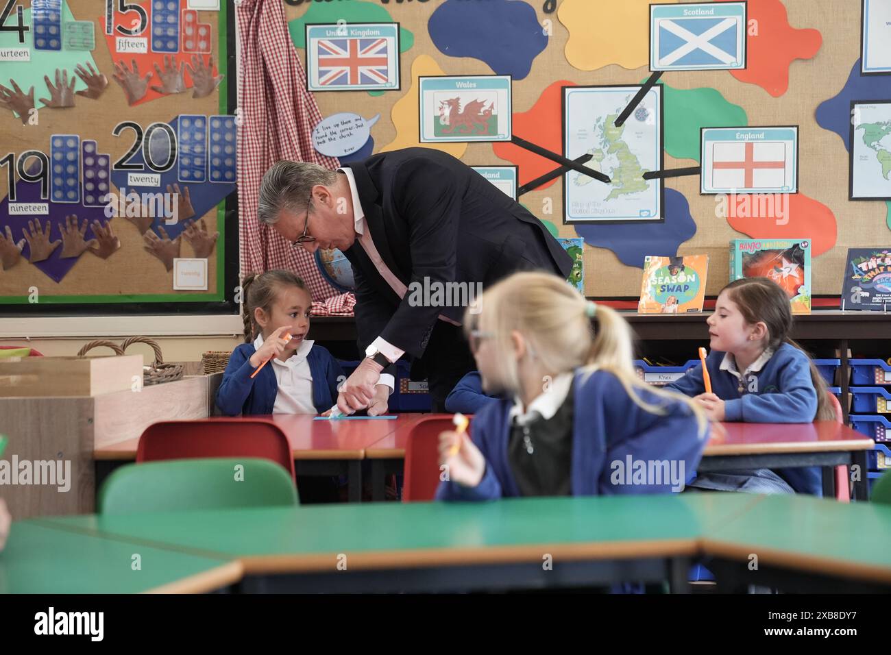 Labour Party leader Sir Keir Starmer during a visit to Whale Hill ...