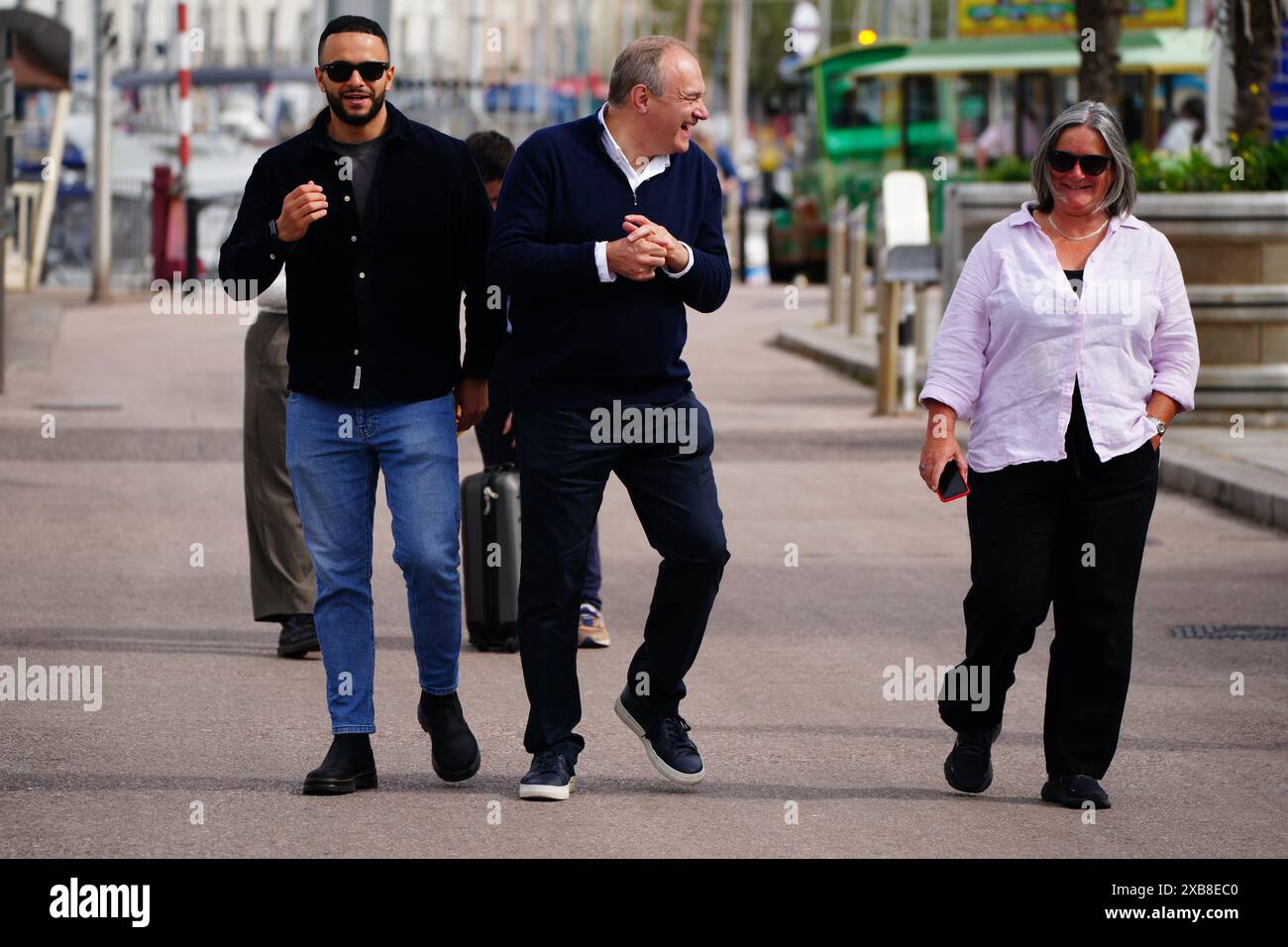 Liberal Democrats leader Sir Ed Davey during a visit to Torquay Harbour ...