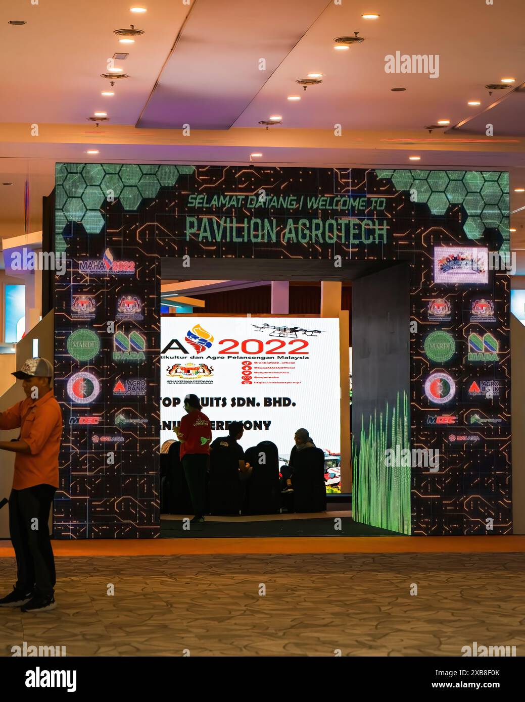 Malaysia Agricultural Expo booth selling local products Stock Photo - Alamy