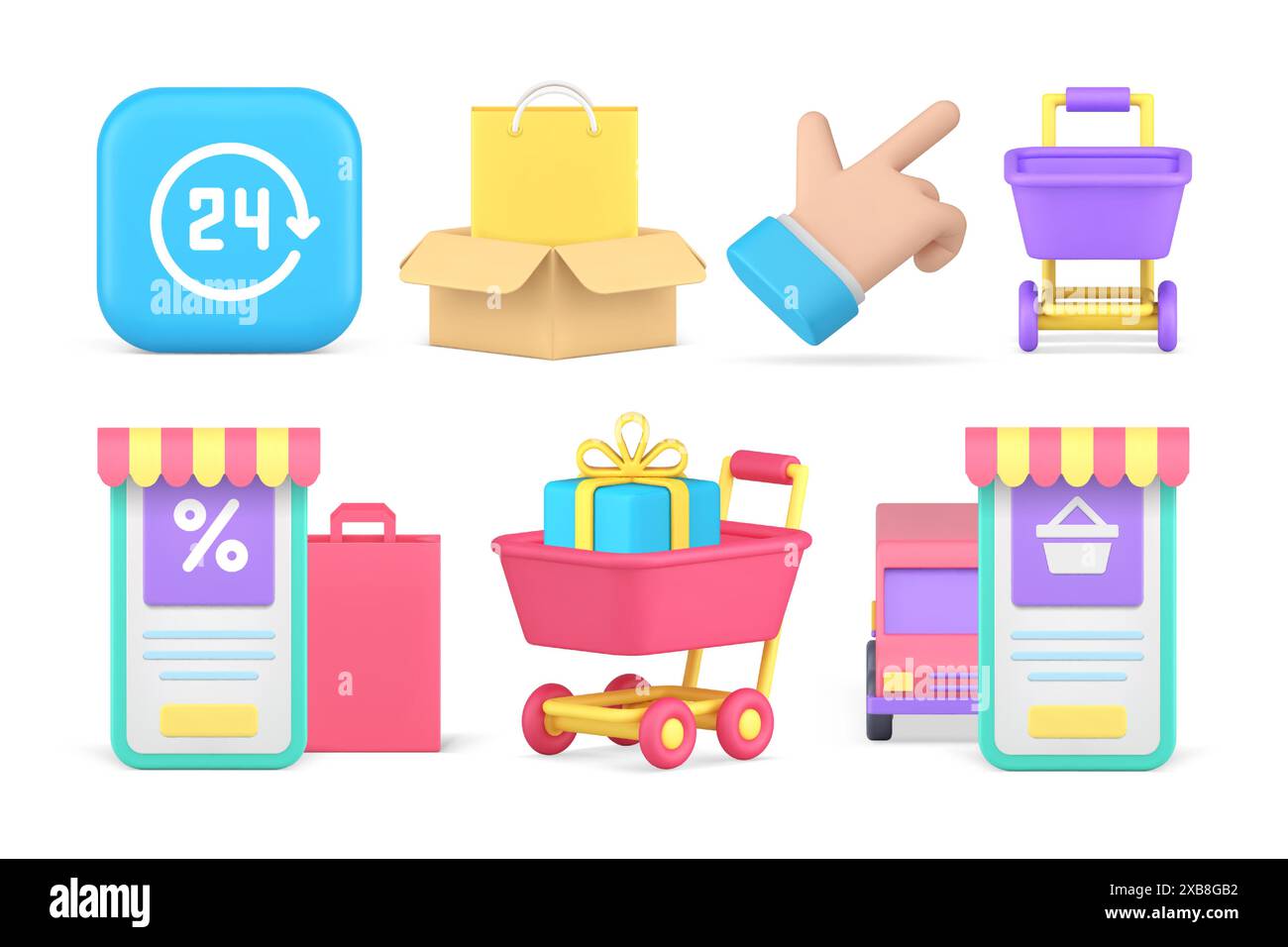 Mockup supermarket render Cut Out Stock Images & Pictures - Alamy