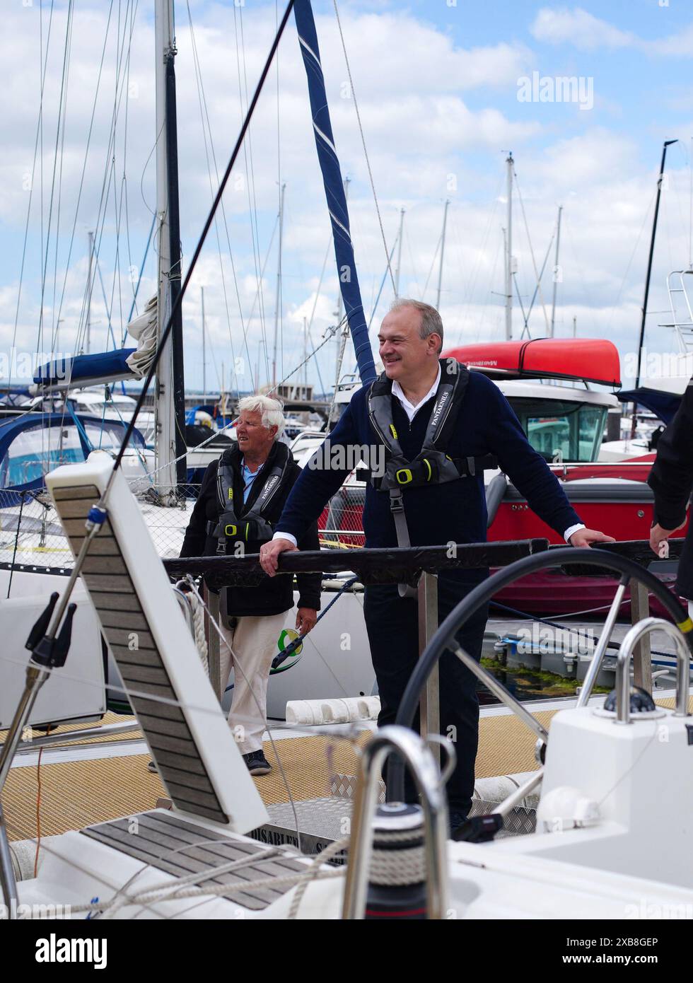 Liberal Democrats leader Sir Ed Davey boards the Disabled Sailing ...