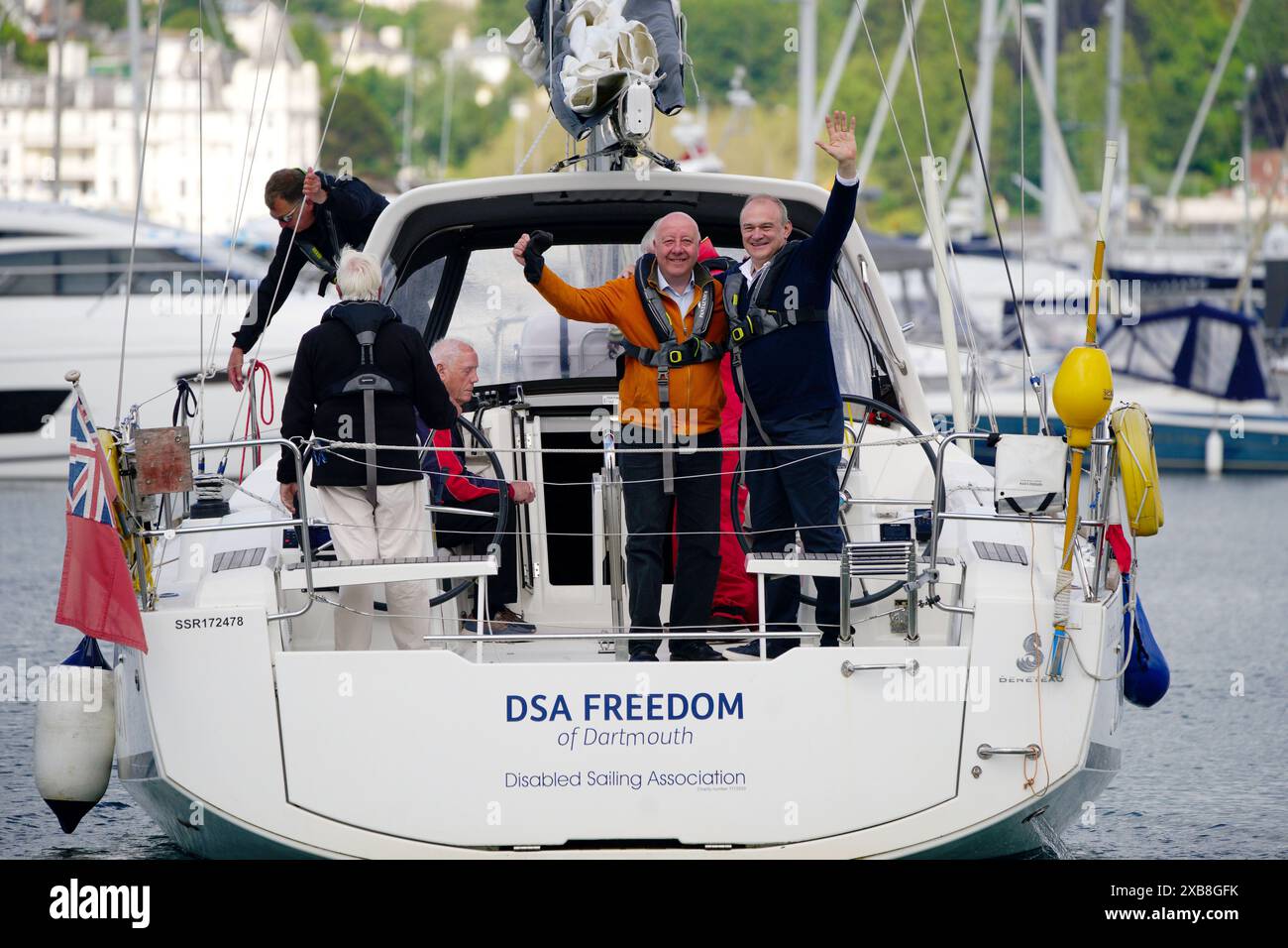 Liberal Democrats leader Sir Ed Davey (right) with parliamentary ...